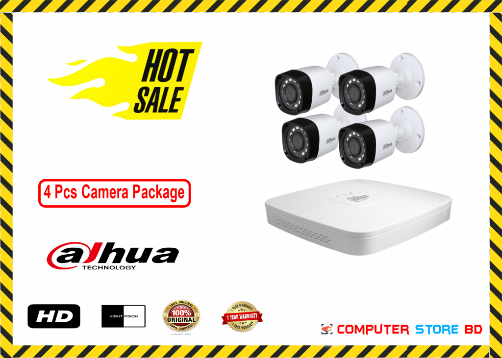 Dahua (4 Pcs CC Camera Package )